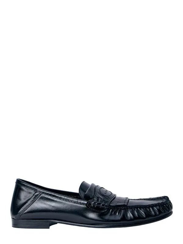 Marni Leather Penny Loafers - Black