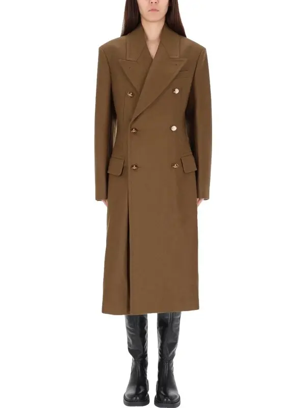 VIVIENNE WESTWOOD Winston Double-breasted Wool And Cashmere Coat - Cream