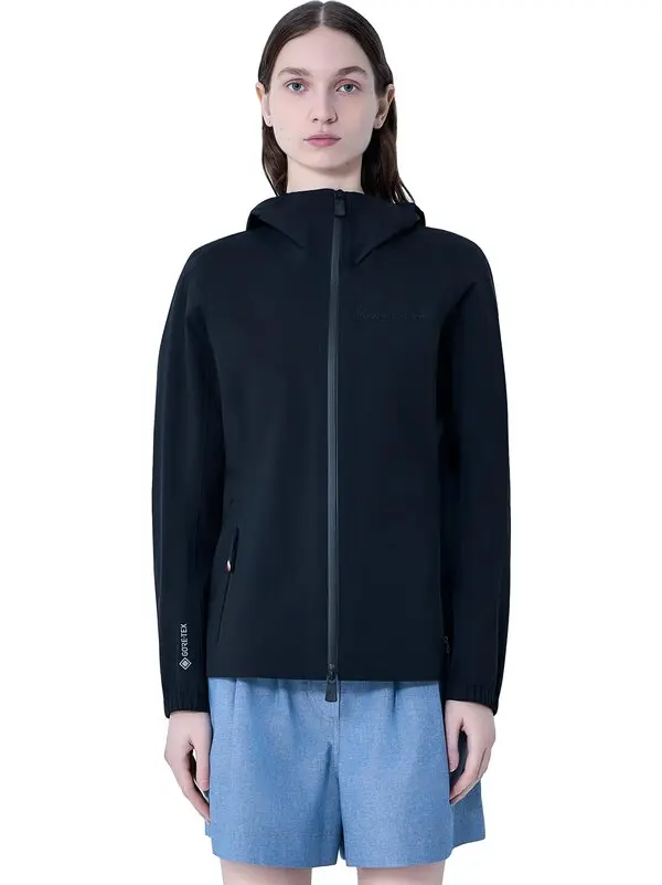 Moncler Valles Hooded Technical Fabric Jacket - Black