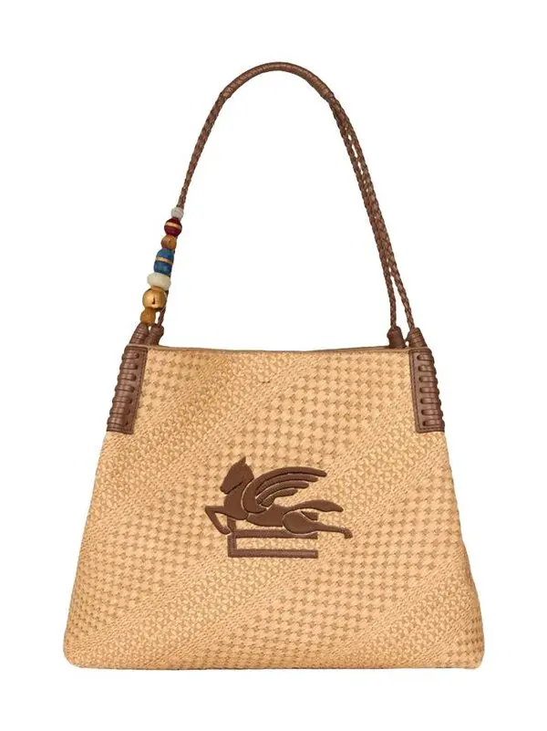 Etro Libra Raffia Shopping Bag - Brown