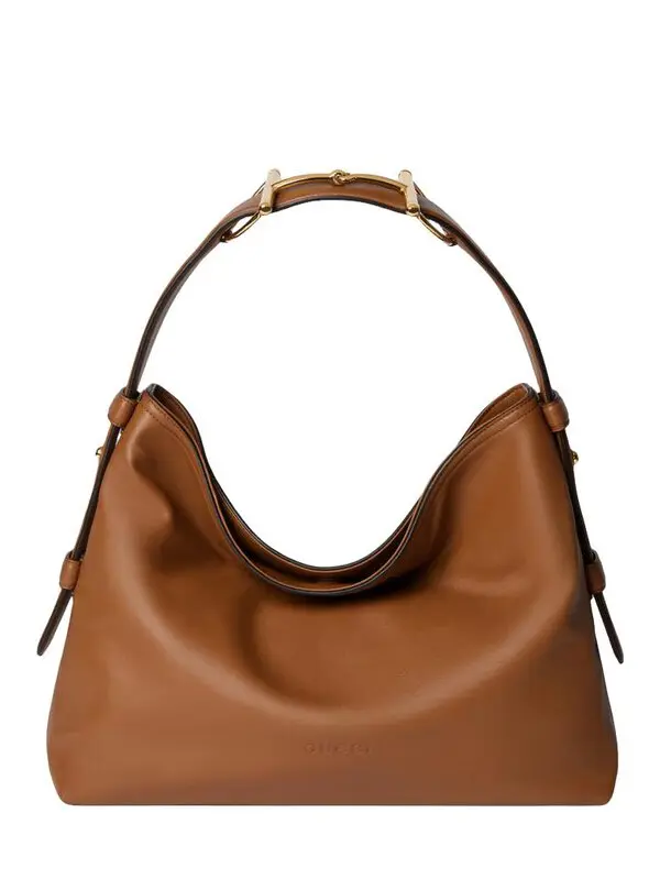 Gucci Beatrix Medium Leather Shoulder Bag - Brown
