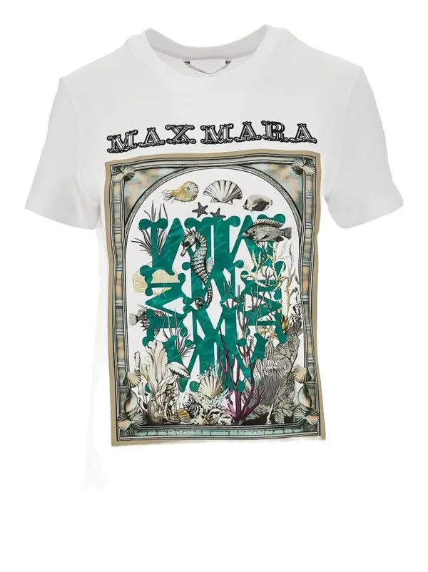 Max Mara Printed Cotton T-shirt - Multicolor