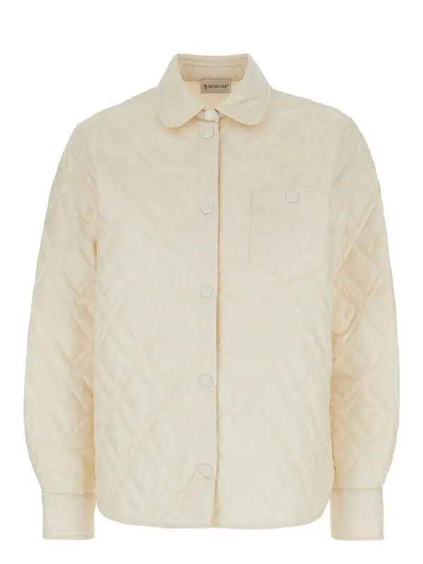 Moncler Quilted Button-front Jacket - Cream