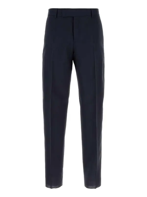 Fendi Navy Twill Tailored Trousers - Blue