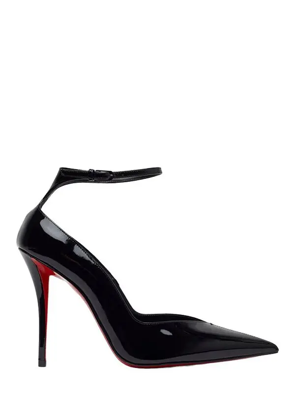 CHRISTIAN LOUBOUTIN Erozee 100 Patent Ankle Strap Pumps - Black