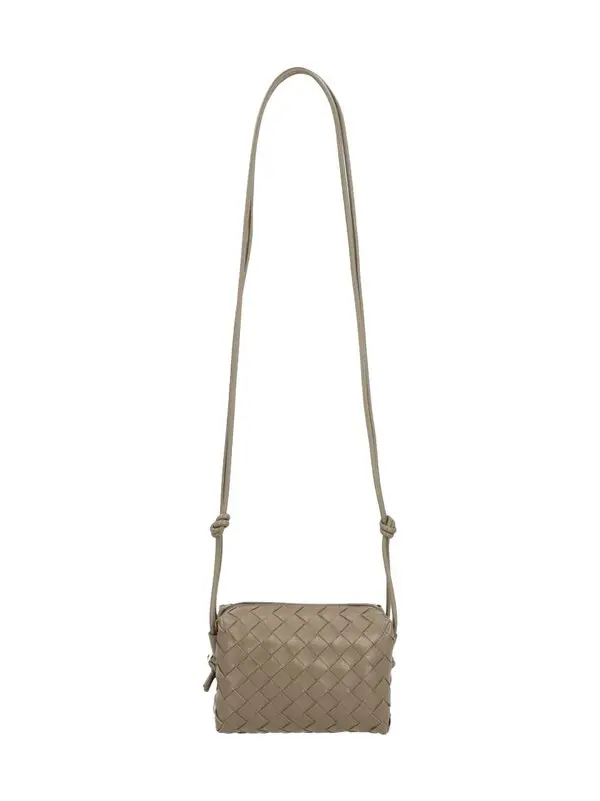 Bottega Veneta Mini Camera Bag Loop In Lamb Leather - Cream