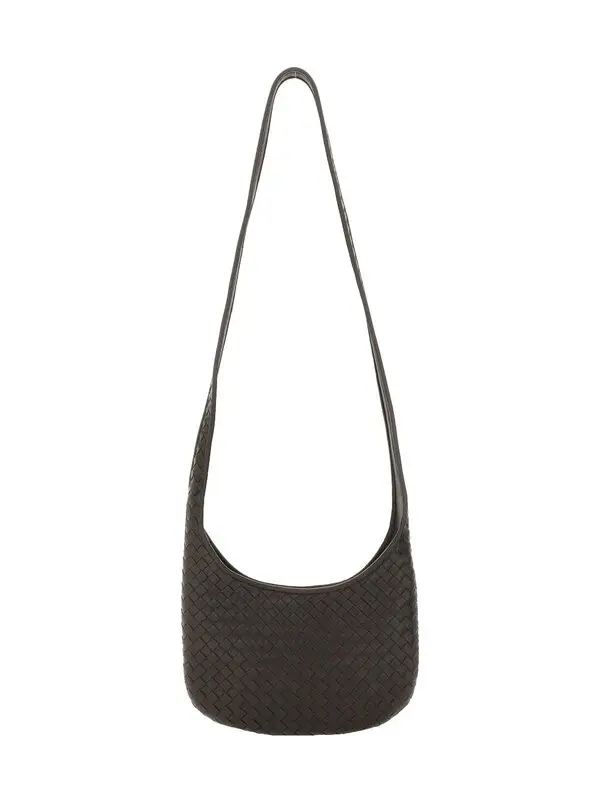 Bottega Veneta Veneto Small Woven Leather Shoulder Bag - Brown