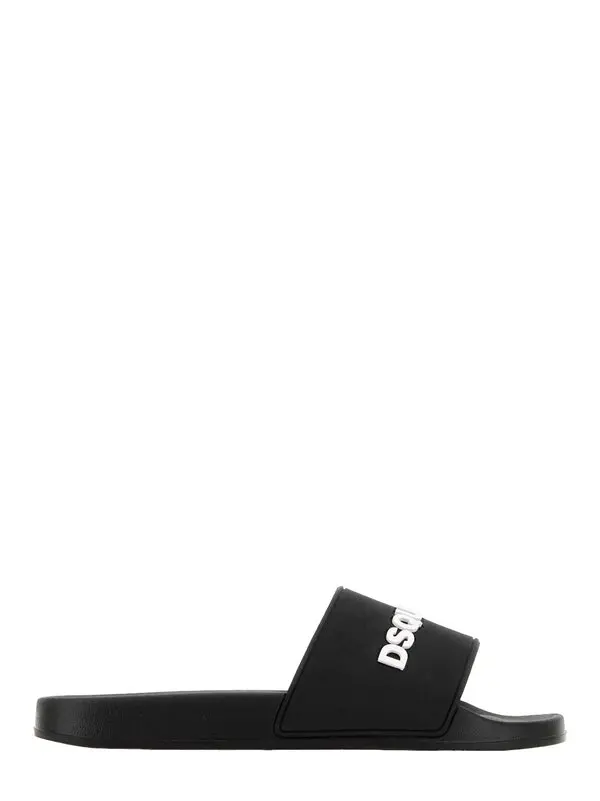 Dsquared2 Rubber Slide Sandals - Black