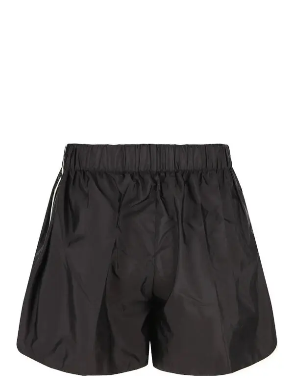 Prada Recycled Polyamide Mini Shorts With White Trim - Black