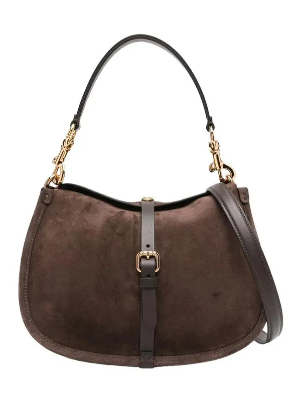 Etro Paisley Pattern Satchel Bag With Leather Trim - Brown