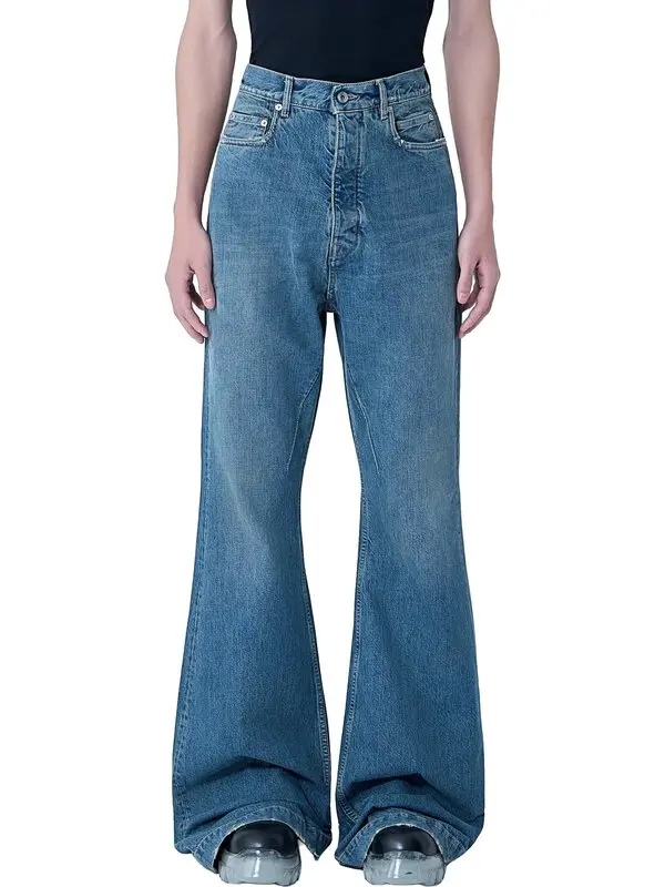 Rick Owens Denim Bolan Bootcut Pants - Blue