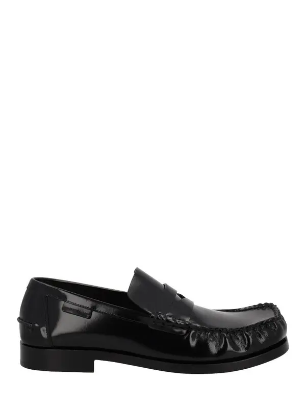 Bottega Veneta Leather Moccasins - Black