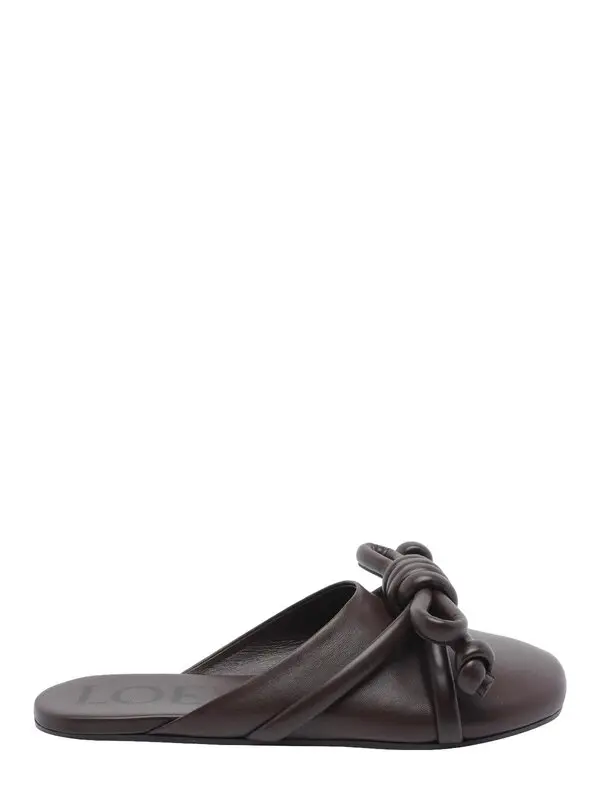 Loewe Flamenco Knot Mules - Brown