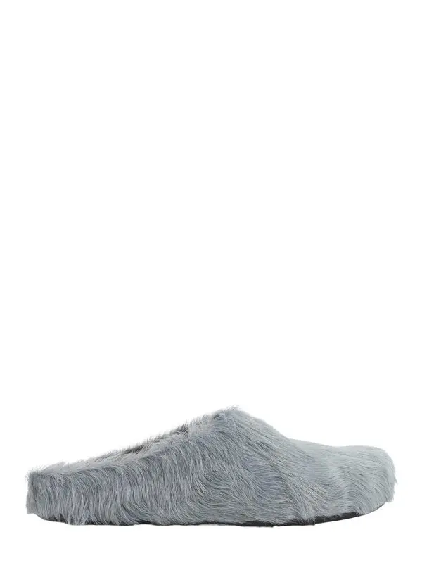 Marni Calf Hair Fussbett Sabot - Blue