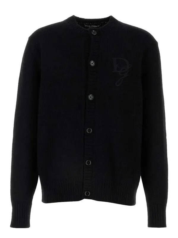 Dolce & Gabbana Nylon Blend Cardigan - Black