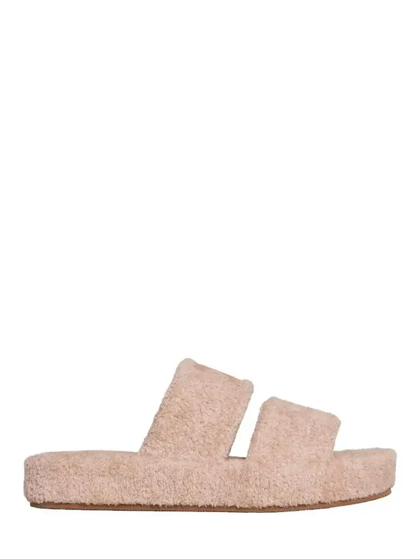 Celine Triomphe Sponge Fabric Slippers - Pink