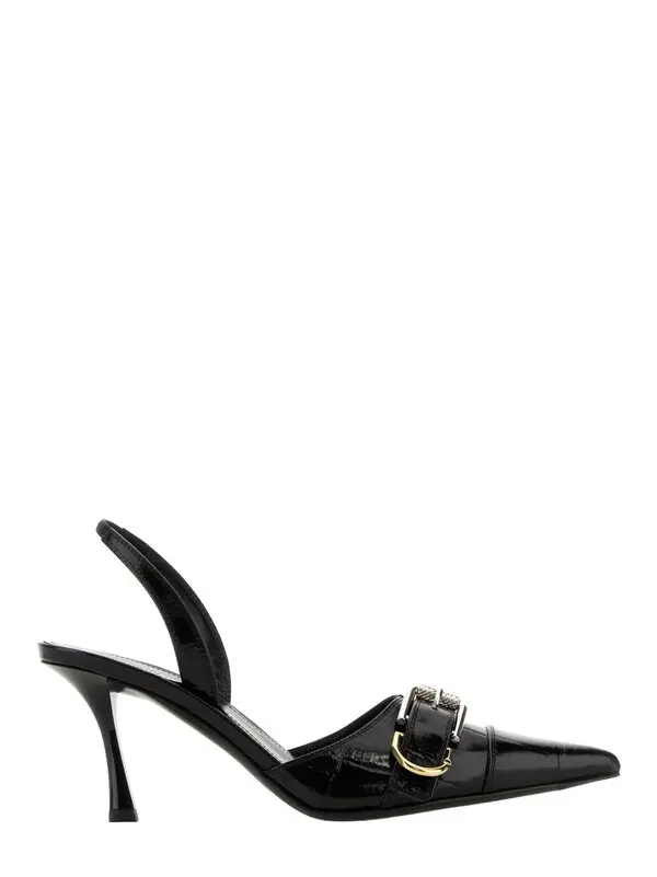 Givenchy Leather Voyou Slingback Pumps - Black