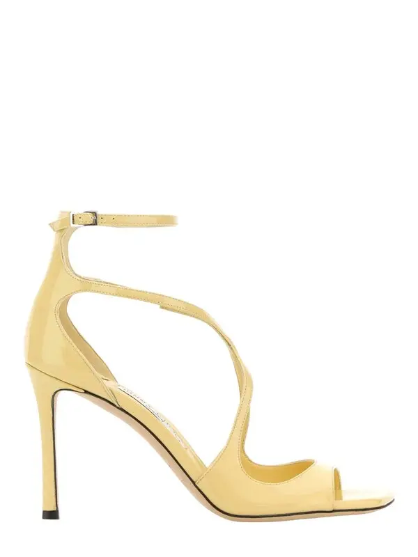 JIMMY CHOO Azia 95 Leather Sandals - Yellow