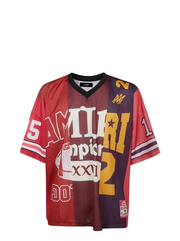 Amiri Spliced Oversized Tee - Red