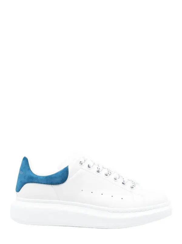 Alexander McQueen Low-top Sneakers With Suede Heel Panel - White