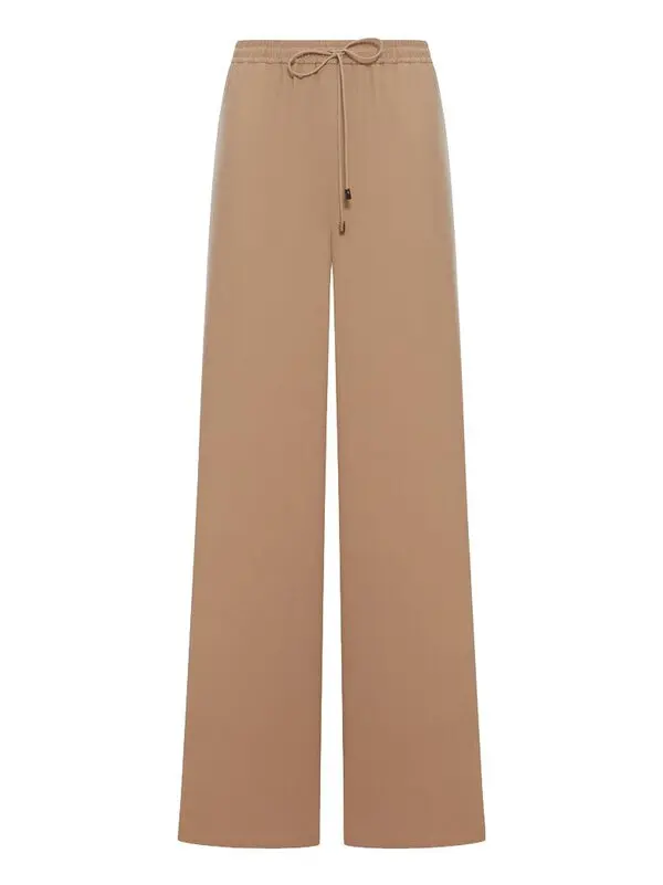 Max Mara Wide Leg Washed Silk Trousers - Multicolor