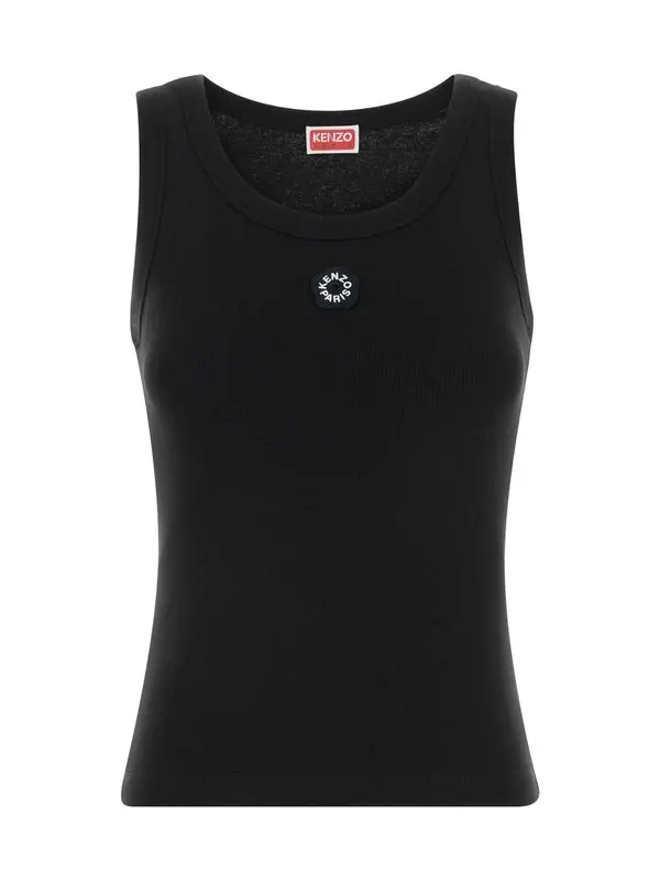 Kenzo Stretch Cotton Tank Top - Black