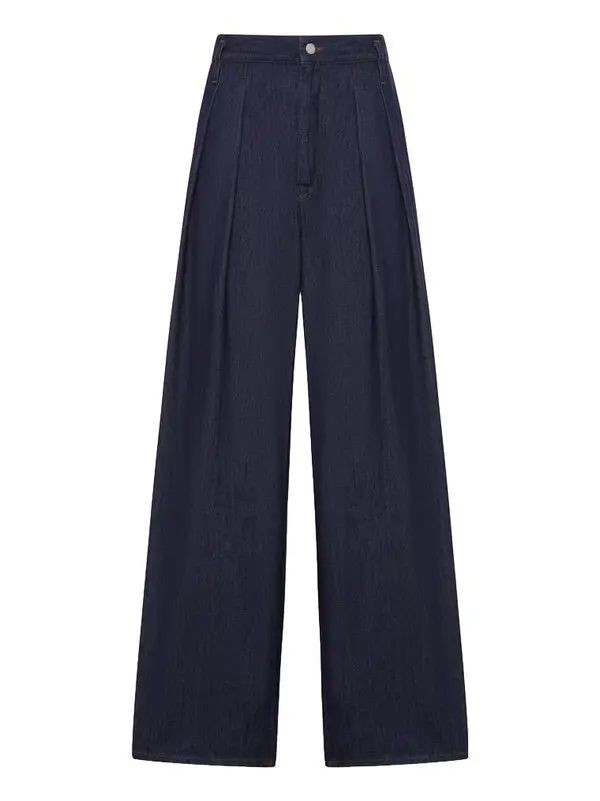Dries Van Noten Wide Leg Jeans With Darts - Brown