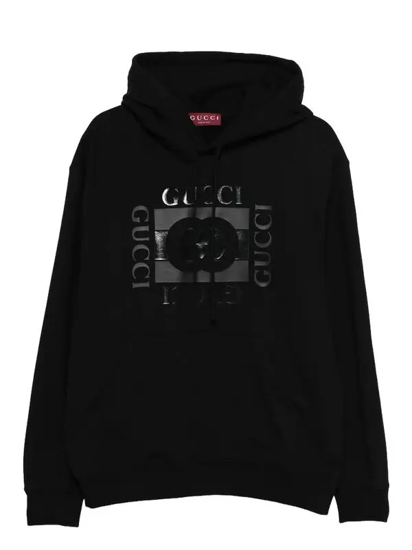 Gucci Cotton Hooded Sweatshirt - Black