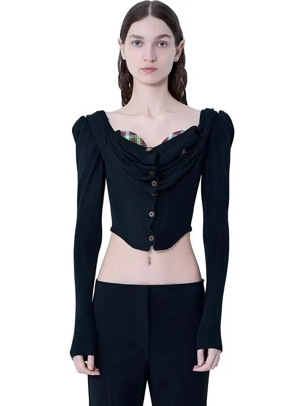 VIVIENNE WESTWOOD Bea Corset Cardigan - Black
