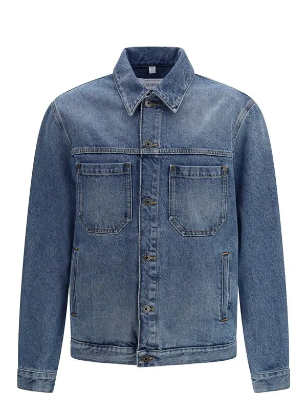 Off-White Half Arrow Skate Denim Jacket - Blue