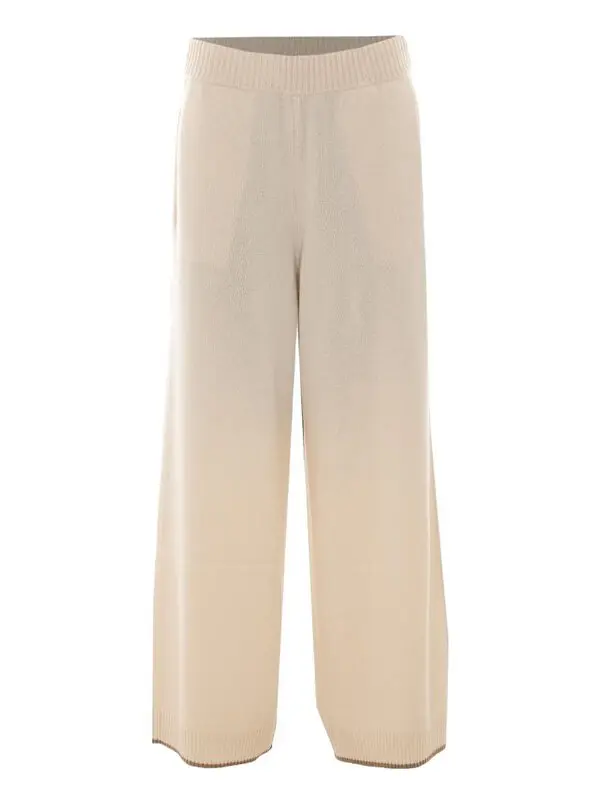 Brunello Cucinelli Ribbed Knit Cashmere Trousers - Multicolor