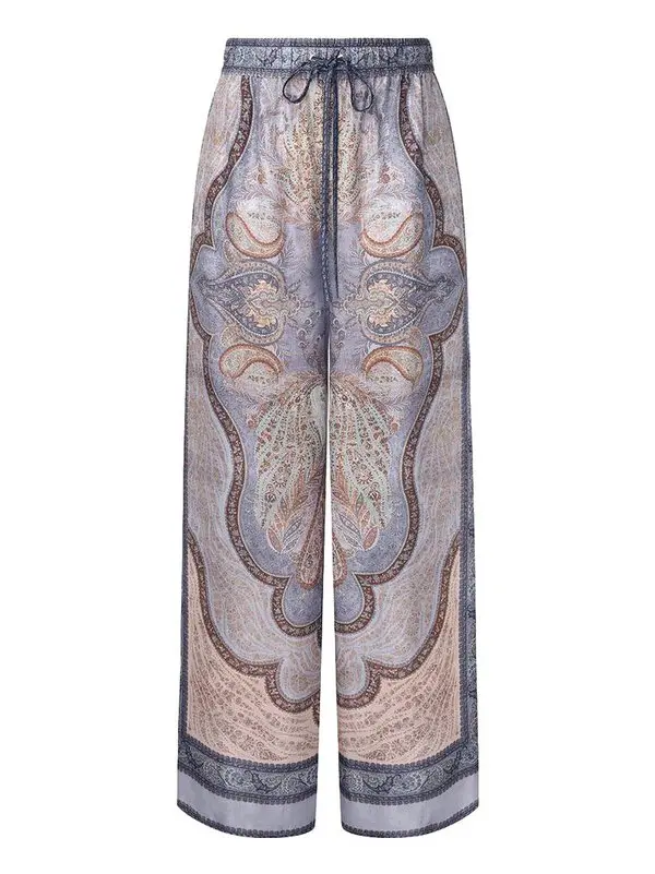 Zimmermann Wanderlust Printed Silk Wide-leg Trousers - Multicolor