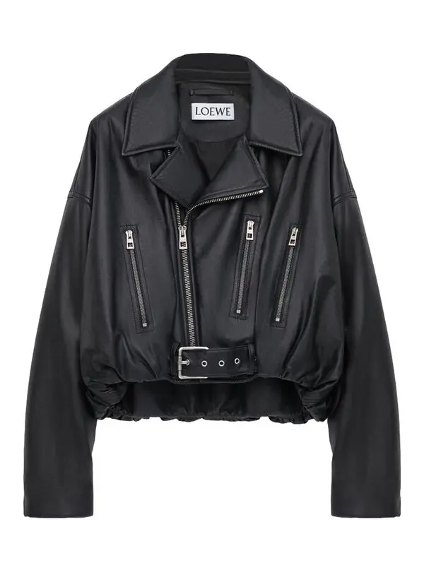 Loewe Lambskin Biker Jacket - Black