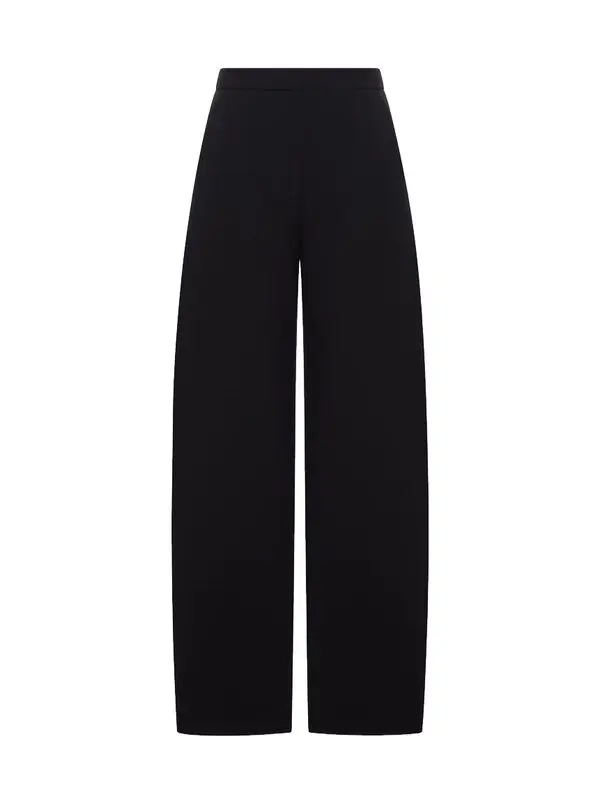Alaïa High-waisted Rounded Leg Trousers - Black