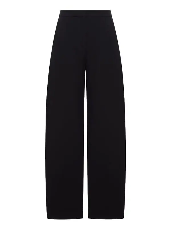 Alaïa High-waisted Rounded Leg Trousers - Black