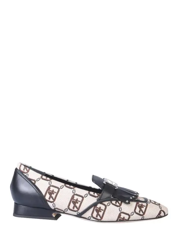 Alberta Ferretti Logo Moccasins - Multicolor