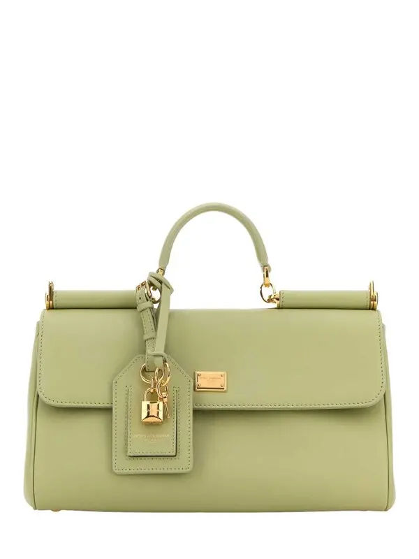 Dolce & Gabbana My Sicily Handbag In Pastel Leather - Green