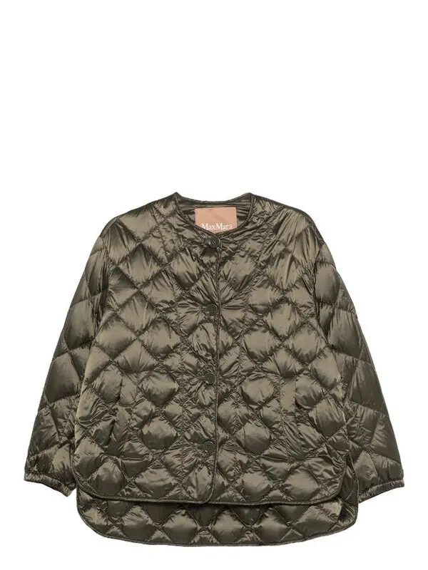 Max Mara Quilted Button-fastening Jacket - Green