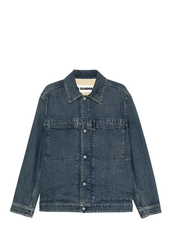 JIL SANDER Denim Patch Pocket Jacket - Blue