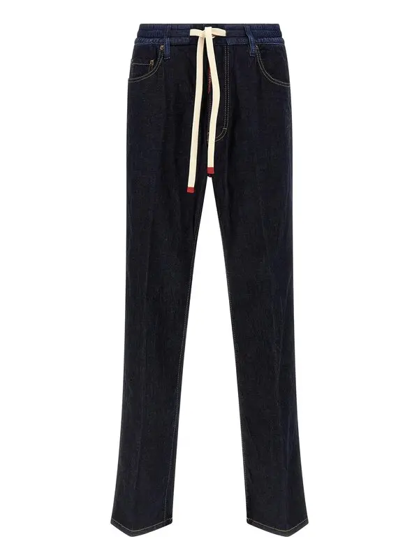 Dsquared2 Crinkled Effect Straight Leg Jeans - Blue