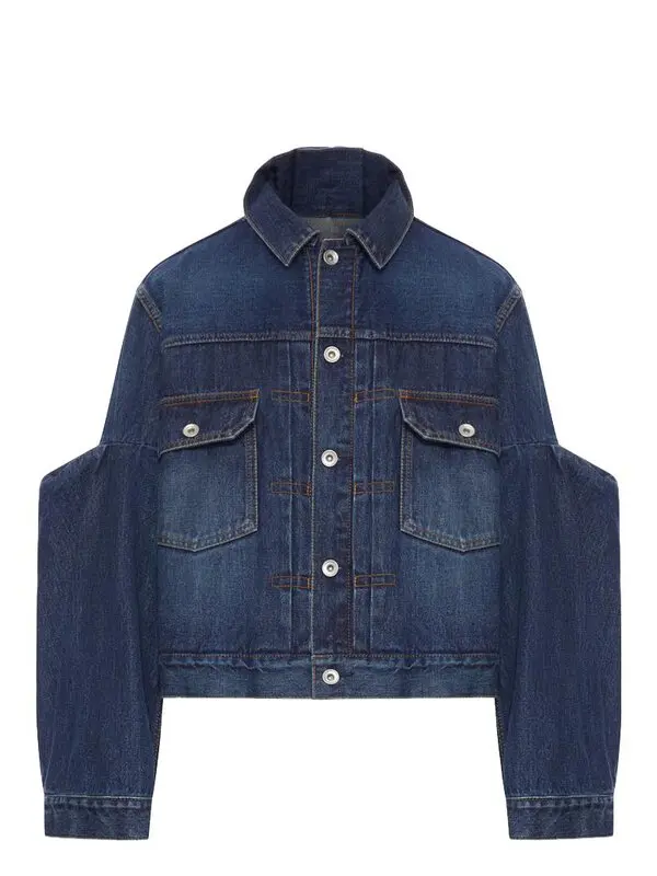 Sacai Cotton Denim Jacket - Blue