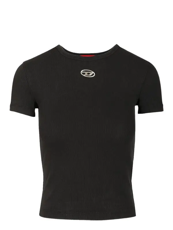 DIESEL® Slim Fit T-shirt With Oval D Logo - Black