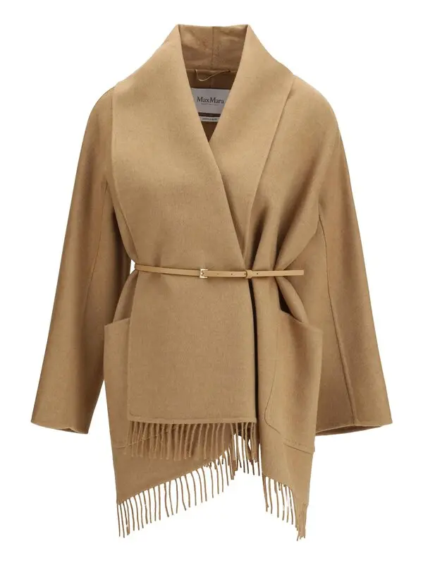 Max Mara Camel Hair Cardigan Coat - Cream