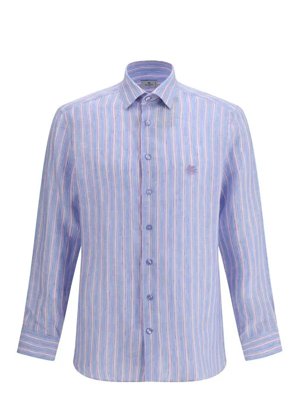 Etro Striped Linen Shirt - Multicolor