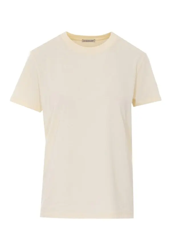 Moncler Embroidered Logo T-shirt - Cream