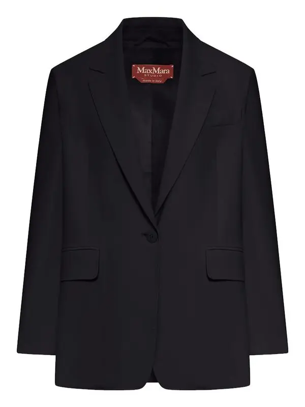Max Mara Single-breasted Cady Blazer - Black