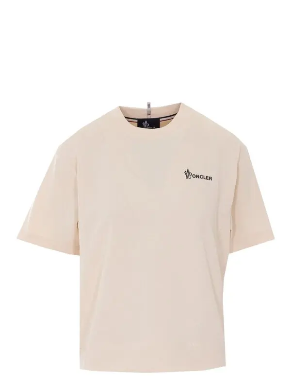 Moncler Logo T-shirt - Cream