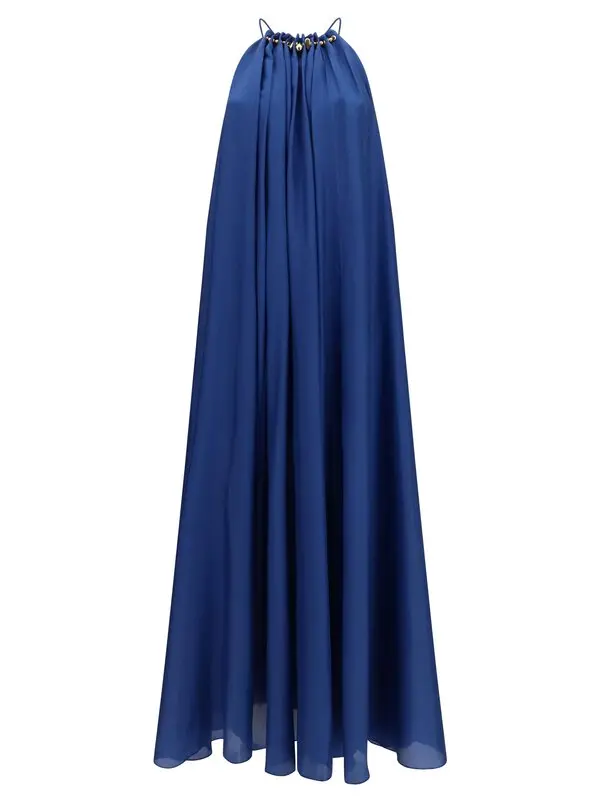 Zimmermann Aster Pleated Pearl Dress - Blue
