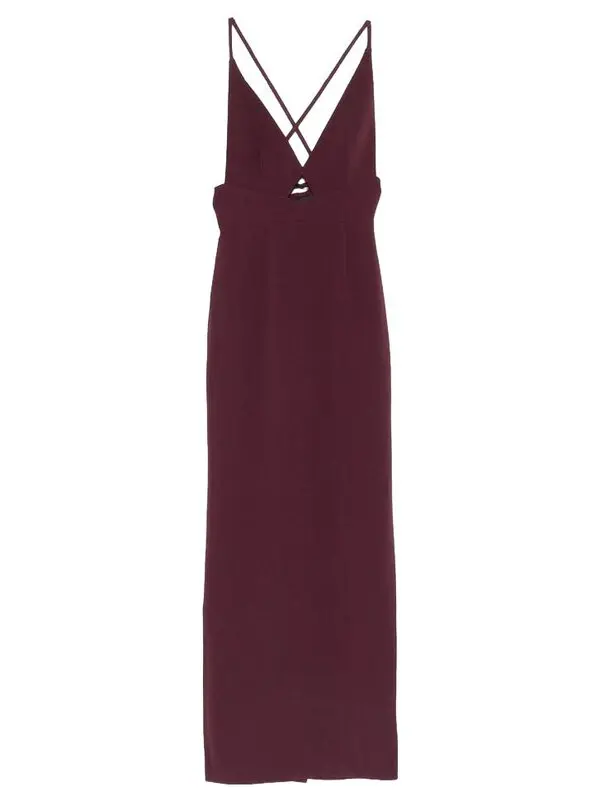 Solace London Dark Maxi Dress - Red