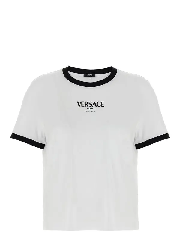 Versace Logo Print T-shirt - Multicolor